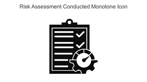 Risk Assessment Conducted Monotone Icon In Powerpoint Pptx Png And Editable Eps Format PPT Slide