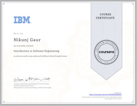 Ibm Software Engineering Course Completion Pdf
