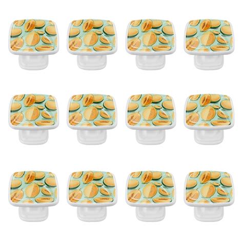12 Pack Cabinet Knobs Square Knobs Hami Melon Drawers Cabinet Hardware