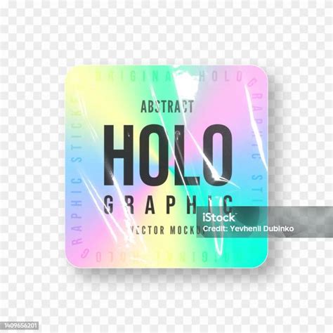 홀로그램 스티커 모형 사각형 모양 종이 홀로그램 스티커와 구겨진 질감의 라벨 홀로그램 스티커 및 플라스틱 질감 패치 0명에 대한