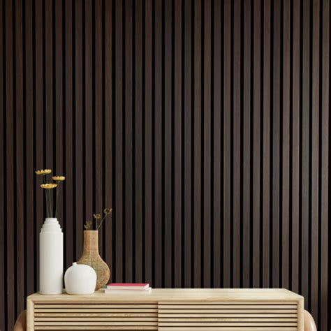 Slat Wall Panel Square Batten Slatted Composite Cladding Walnut 3 6m