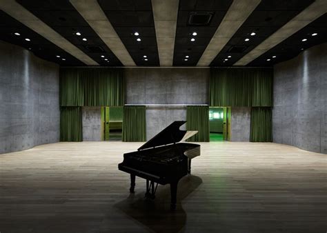 Blob Shaped Silver Building At A Japanese Music College