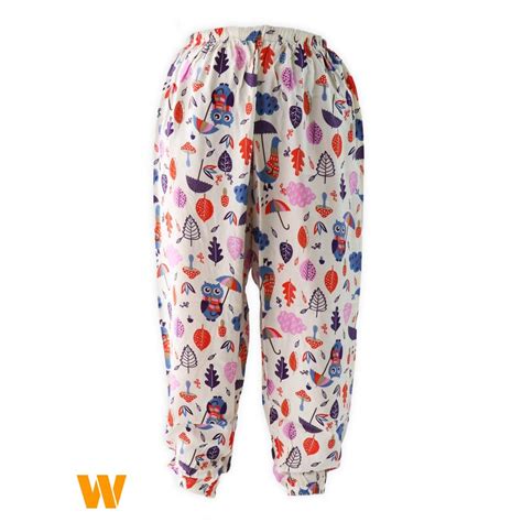 خرید و قیمت شلوار راحتی زنانه نخی طرح جغد فری سایز قد 90 سانت از غرفه