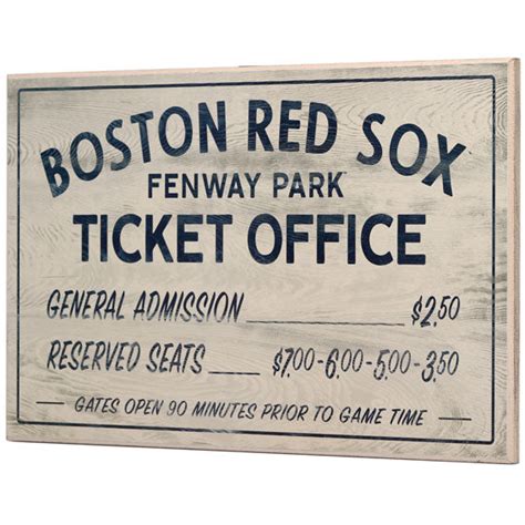 Boston Red Sox Vintage Ticket Office Wood Wall Decor By Southern Spo