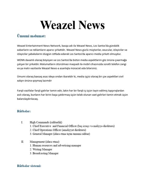 Weazel News Pdf