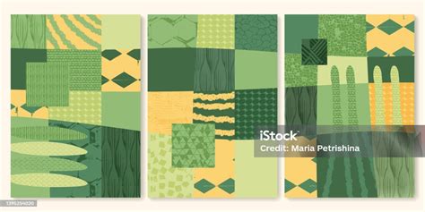 포도원 포도 추상 필드 와이너리 농업 벡터 일러스트레이션 질감이있는 에코 그린 복고풍 배경 농장 조감도 포스터 기하학지도 간단한 정원 풍경 유기농 쌀 농장 농장에 대한 스톡