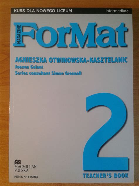Format Vol2 Intermediate Teachers Book Poznań Kup Teraz Na Allegro Lokalnie