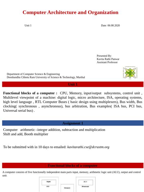 lecture 1 pdf central processing unit computer architecture