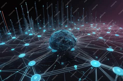 Premium Photo Cybersecurity And Big Data 3d Illustration With Neural Networks