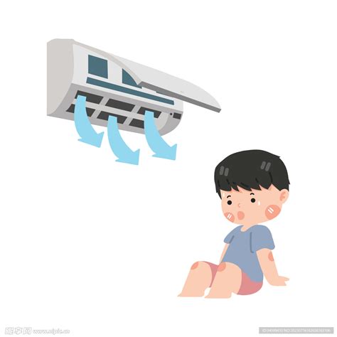 卡通吹空调设计图 广告设计 广告设计 设计图库 昵图网