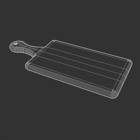 Light Streaked Timber Cutting Board Model Poliigon