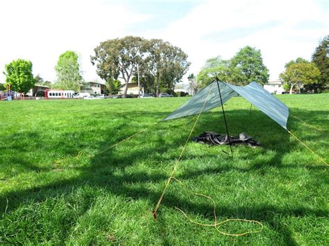 Setting Up The Tarp Knots Guylines And Poles Oh My Alice Hikes