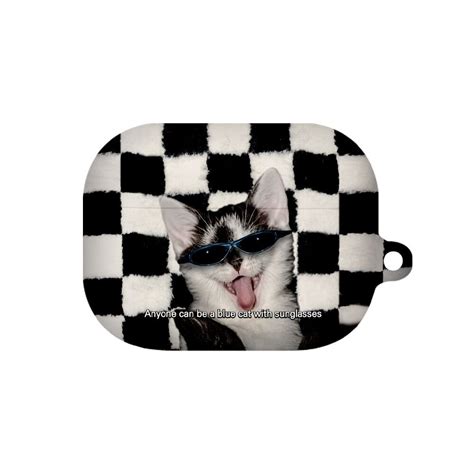 체커보드 프렌드 블루캣 에어팟 프로 하드 케이스 감도 깊은 취향 셀렉트샵 29cm