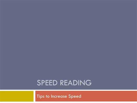 PPT Speed Reading PowerPoint Presentation Free Download ID