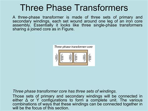 Three Phase Transformers Pptx Technology And Computing