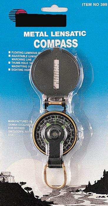 Black Military Gi Style Lensatic Compass Metal Galaxy Army Navy
