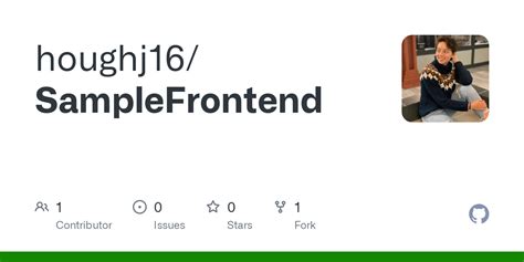 Github Houghj Samplefrontend