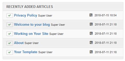 Module Joomla Documentation