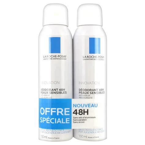La Roche Posay Deodorant Sensitive Skin Deodorant 48h Spray Pack 2x