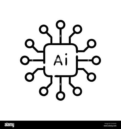 Modern Ai Chip And Cloud Computing Icon Artificial Intelligence Ai