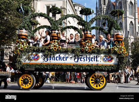 Traditional Opening Parade Oktoberfest Munich Beer Festival Bavaria