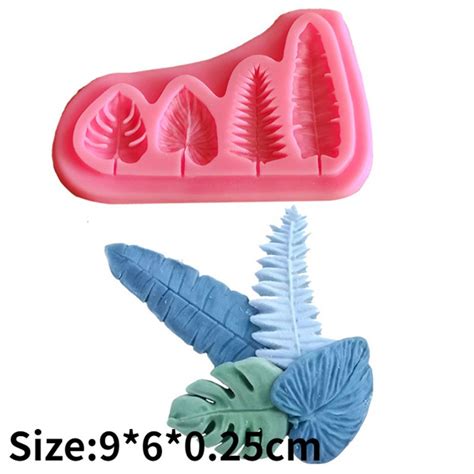 Pleated Palm Leaf Mold Turtle Leaf Banana Leaf Fondant Mousse Cake