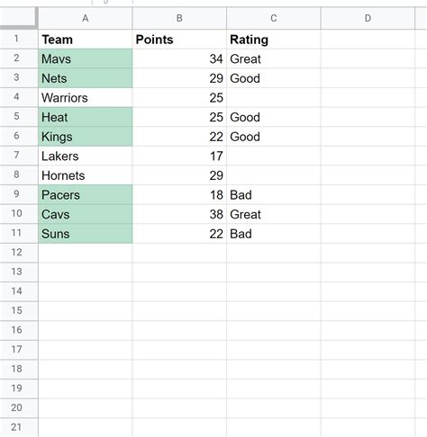 Google Sheets Conditional Formatting If Another Cell Is Not Empty