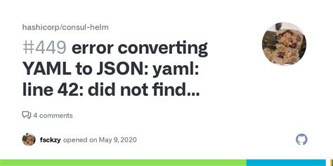 error converting yaml to json yaml line 42 did not find expected indicator · issue 449