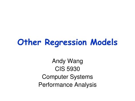 Ppt Other Regression Models Powerpoint Presentation Free Download