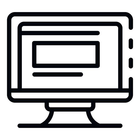 Monitor Computer Icon Outline Style 15366535 Vector Art At Vecteezy