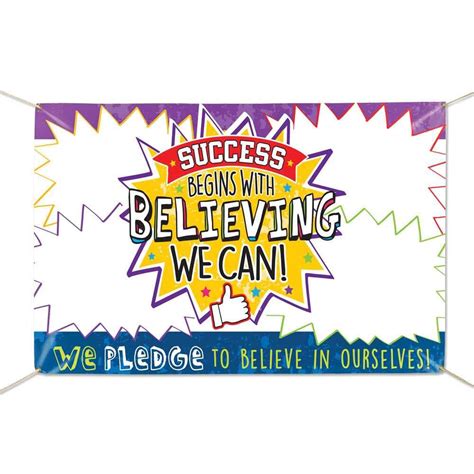 Success Begins With Believing We Can 5 X 3 Vinyl Pledge Banner