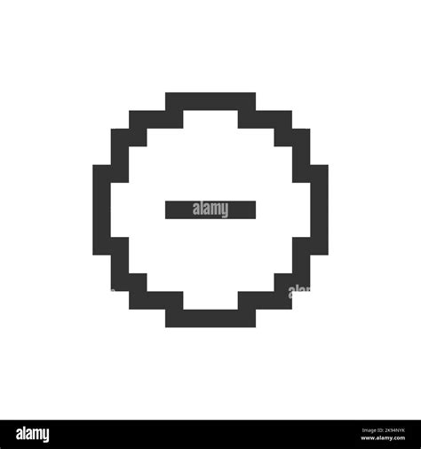 Remove Button Pixelated Ui Icon Stock Vector Image Art Alamy