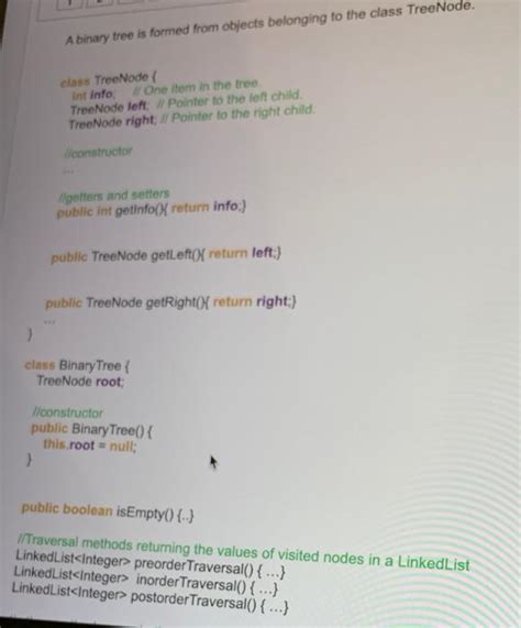 Solved A Binary Tree Is Formed From Objects Belonging To The