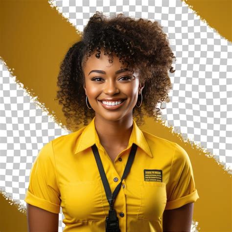 Premium Psd A Excited Young Adult Woman With Kinky Hair From The