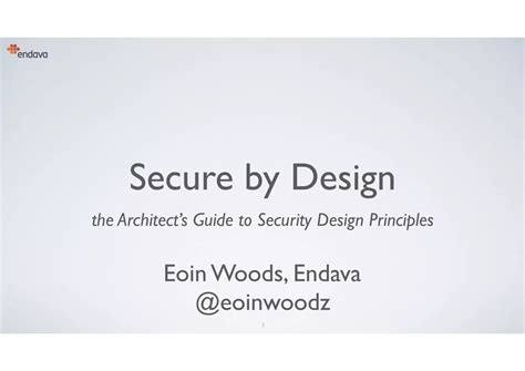 Secure By Design Security Design Principles For The Working Architect