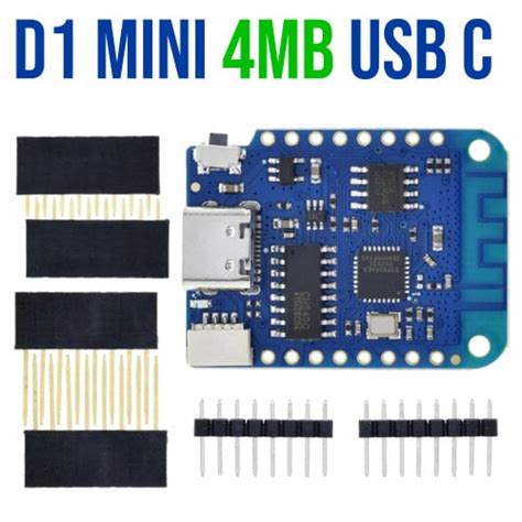 D1 Mini Node Mcu V4 Esp8266 4m Usb C Micro Robotics