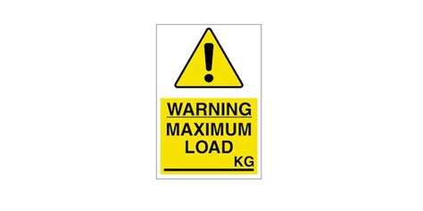 premium vector warning max load kg sign label vector illustration