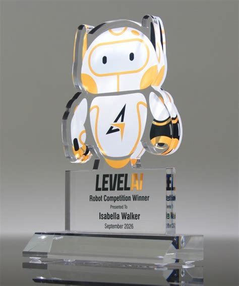acrylic robot award edco awards
