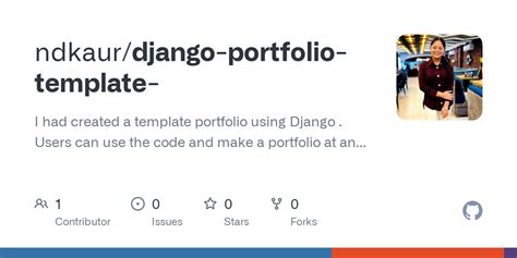 GitHub Ndkaur Django Portfolio Template I Had Created A Template