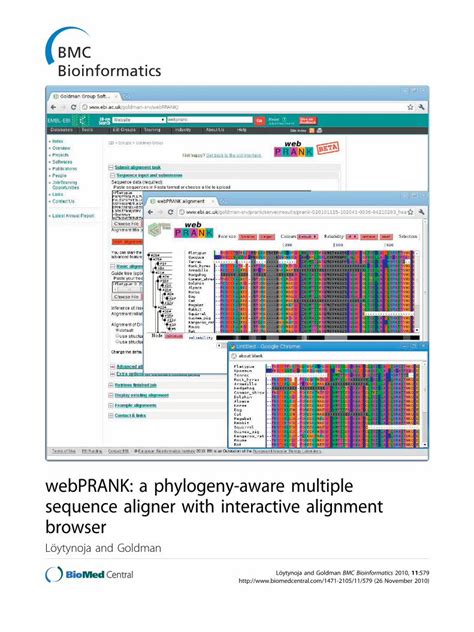 Pdf Webprank A Phylogeny Aware Multiple Sequence Aligner With