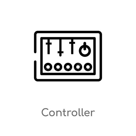 Outline Controller Vector Icon Isolated Black Simple Line Element Illustration From Industry