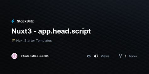 Nuxt3 Appheadscript Stackblitz