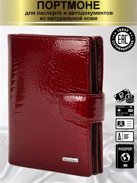 Mario Dion Обложка для автодокументов купить на Ozon по низкой цене 607999592