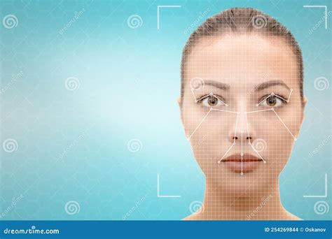 Authentication By Facial Recognition Concept Biometric Security System Stock Photo Image Of