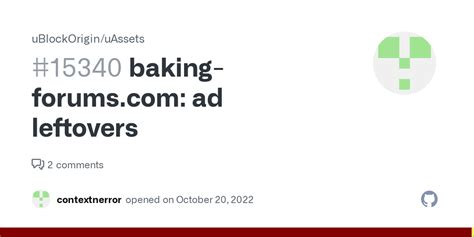 Baking Ad Leftovers · Issue 15340 · Ublockoriginuassets · Github