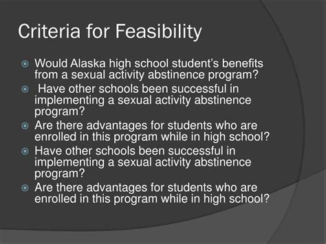 PPT Sexual Activity Abstinence Program My Feasibility Study PowerPoint Presentation ID 2453575