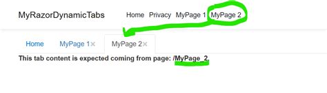 Core How To Render Razor Pages Dynamically On Nav Tabs In Layout When My Pages Are