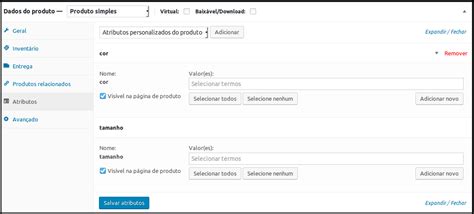 Atributos De Produtos No Woocommerce Central De Ajuda Com Tutoriais E Informações Hostnet