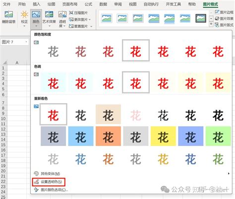 Excel中导入的图片底色设置为透明色 知乎