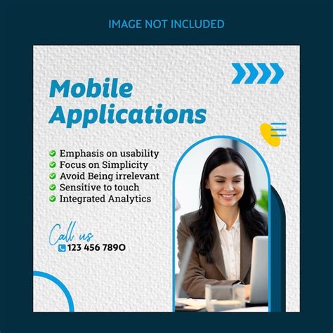 Premium Vector Mobile Applications And Seo Services Template Design